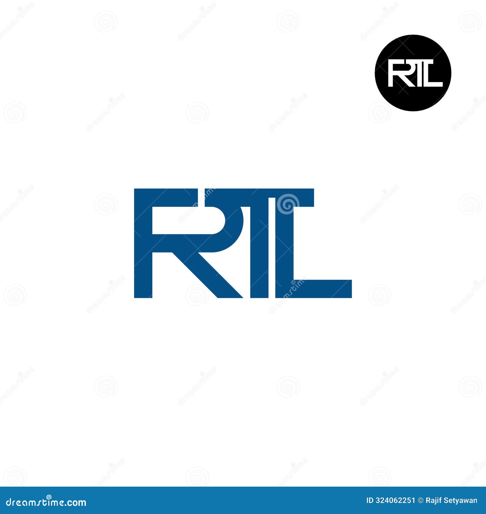 RTL Logo Letter Monogram Design Stock Vector - Illustration of ...