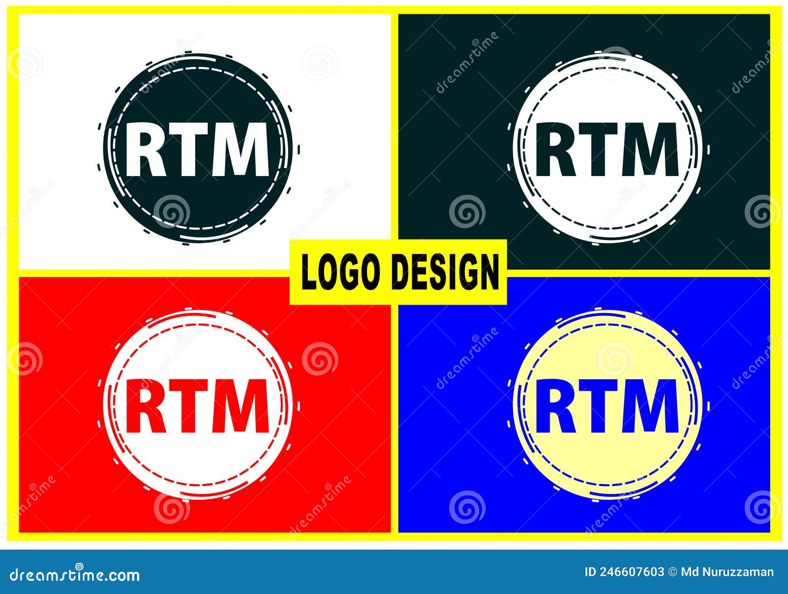 RTM Letter Logo and Icon Design Template Stock Illustration ...