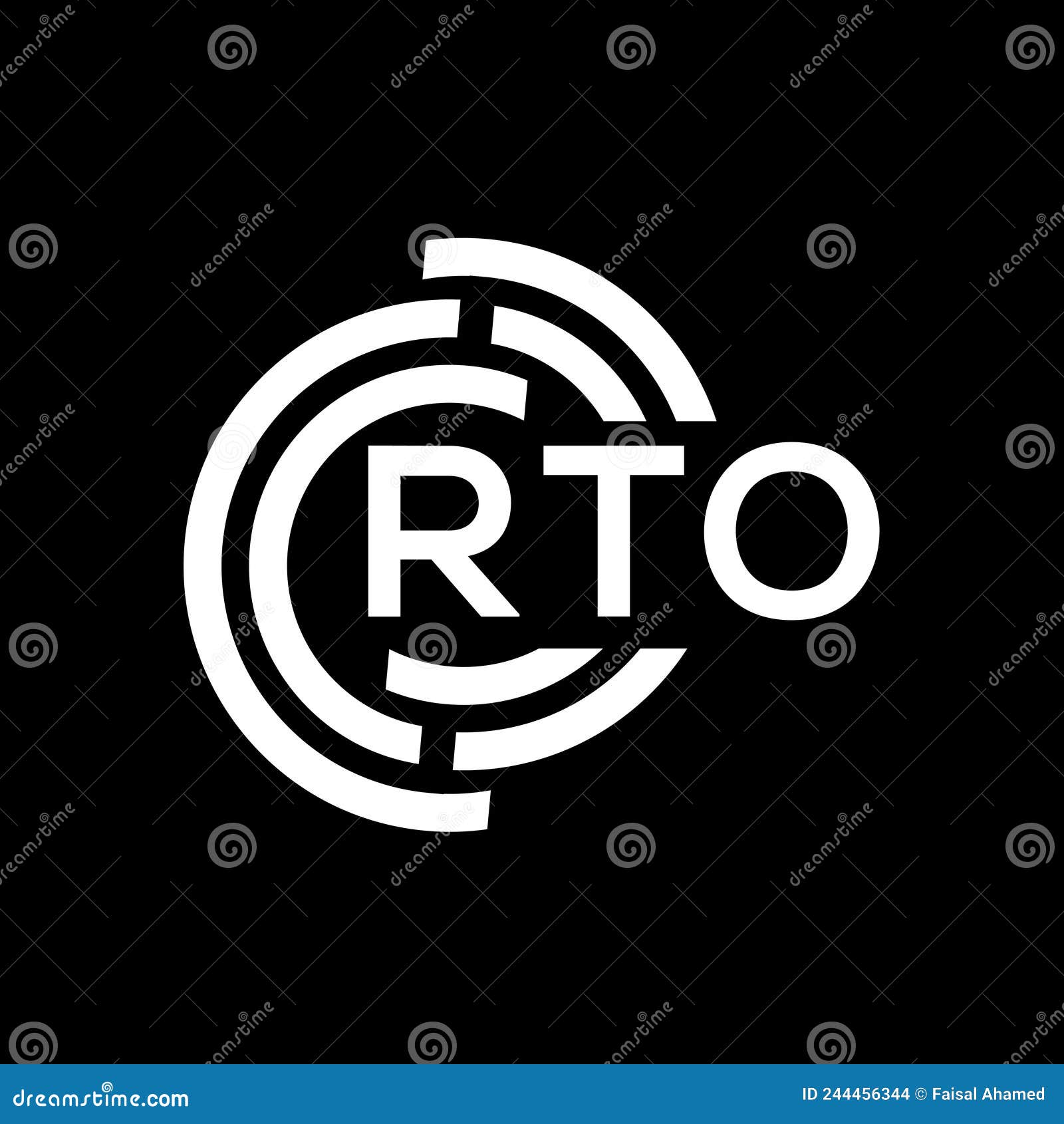 RTO Letter Logo Design. RTO Monogram Initials Letter Logo Concept Stock ...