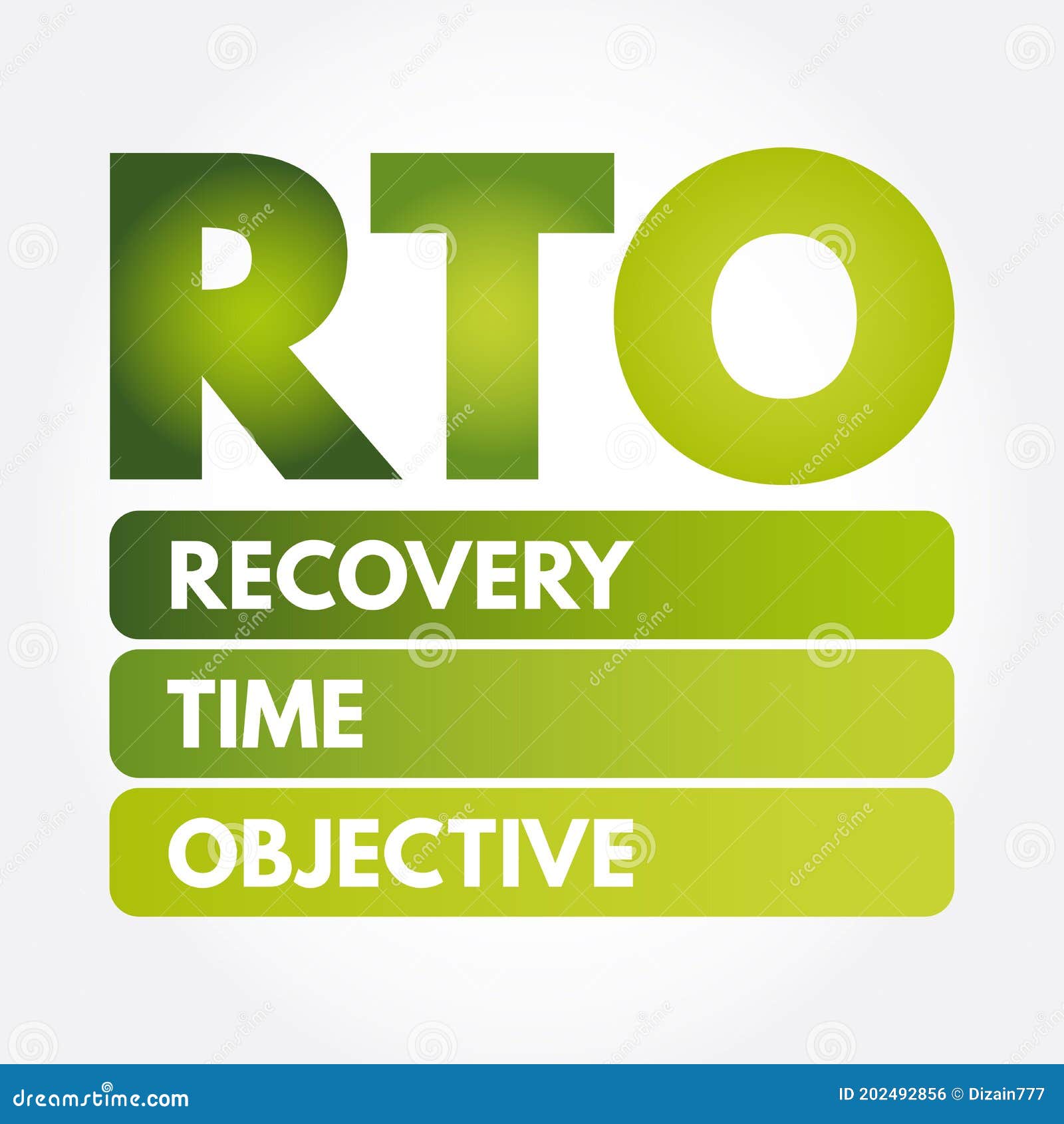 RTO - Recovery Time Objective Acronym Stock Illustration - Illustration ...