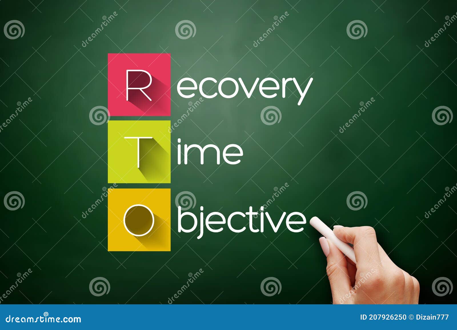 RTO - Recovery Time Objective Acronym Stock Photo - Image of critical ...