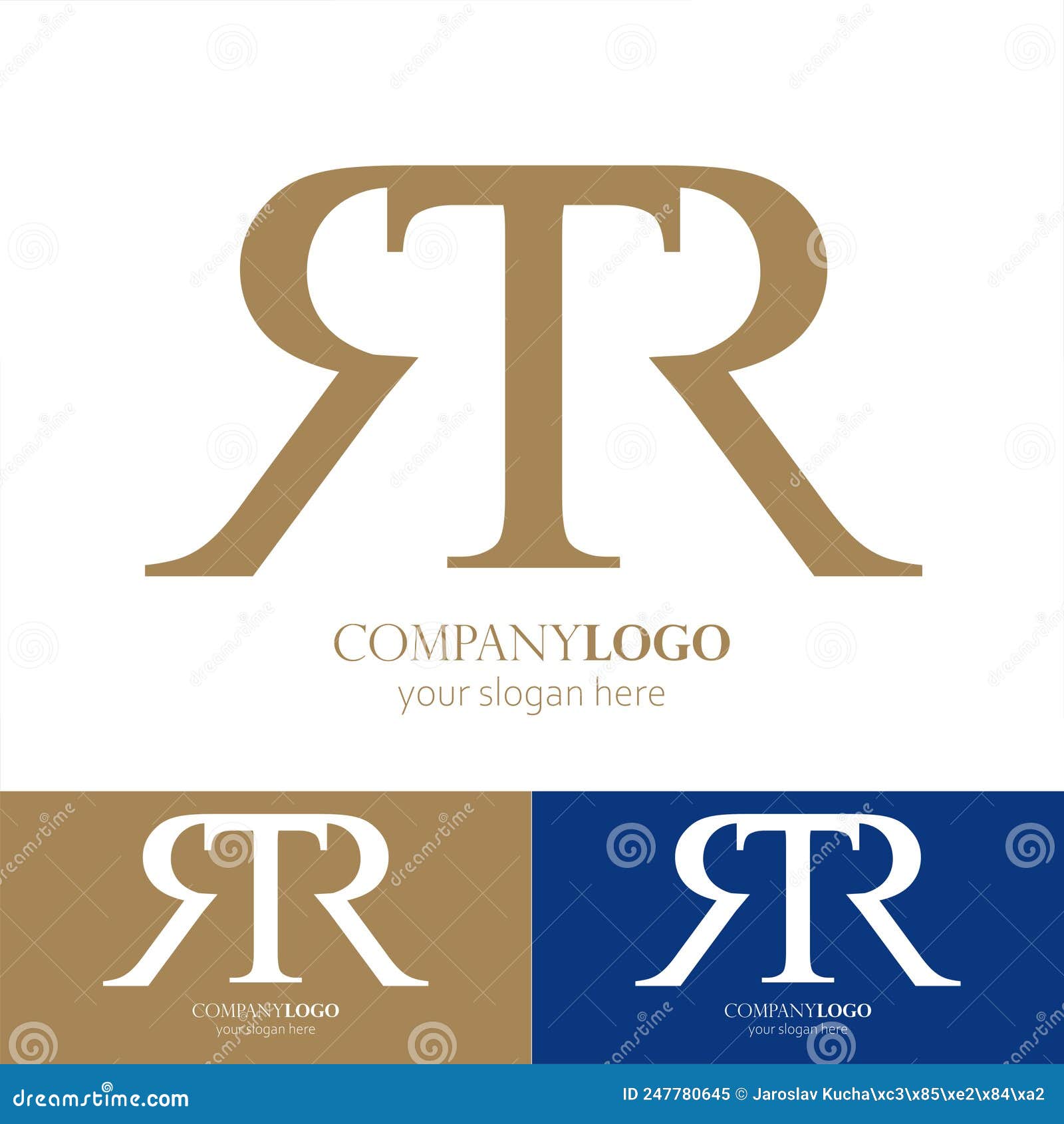 RTR RR Logo Monogram Elegant Stock Vector - Illustration of finance ...
