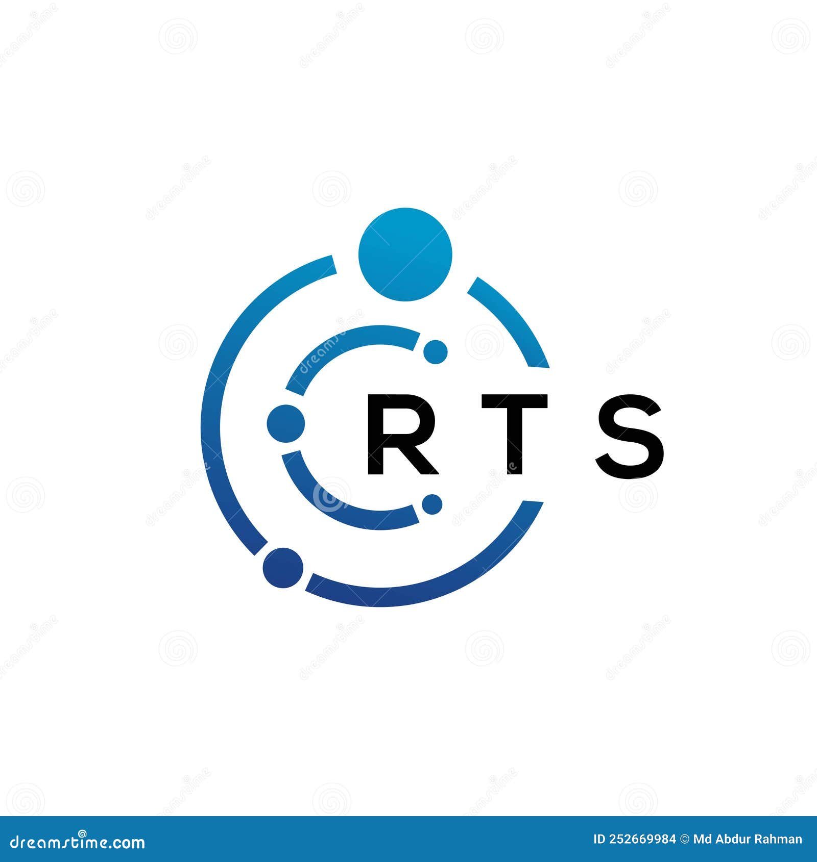 RTS Letter Technology Logo Design on White Background. RTS Creative ...