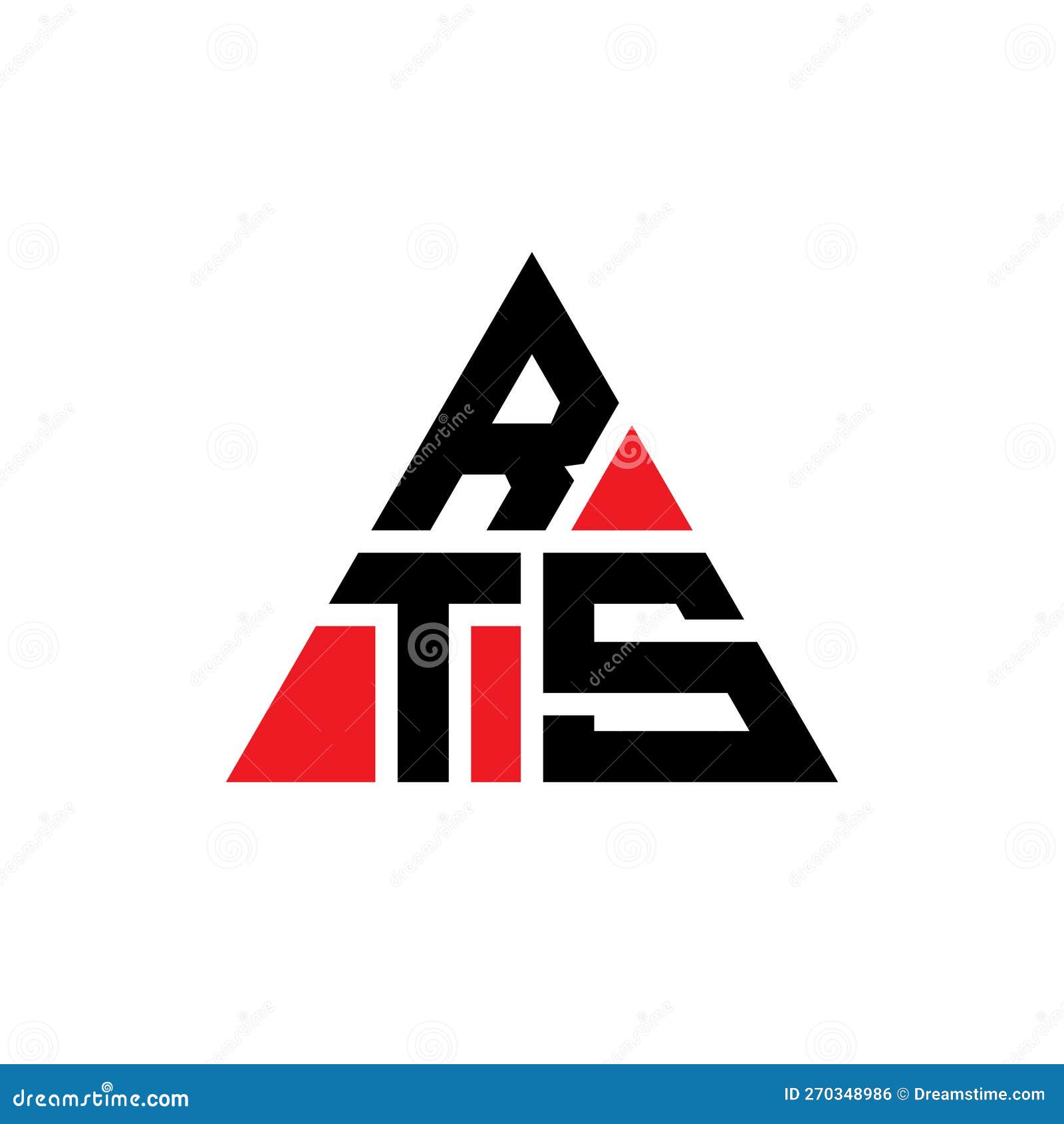 RTS Triangle Letter Logo Design with Triangle Shape. RTS Triangle Logo ...