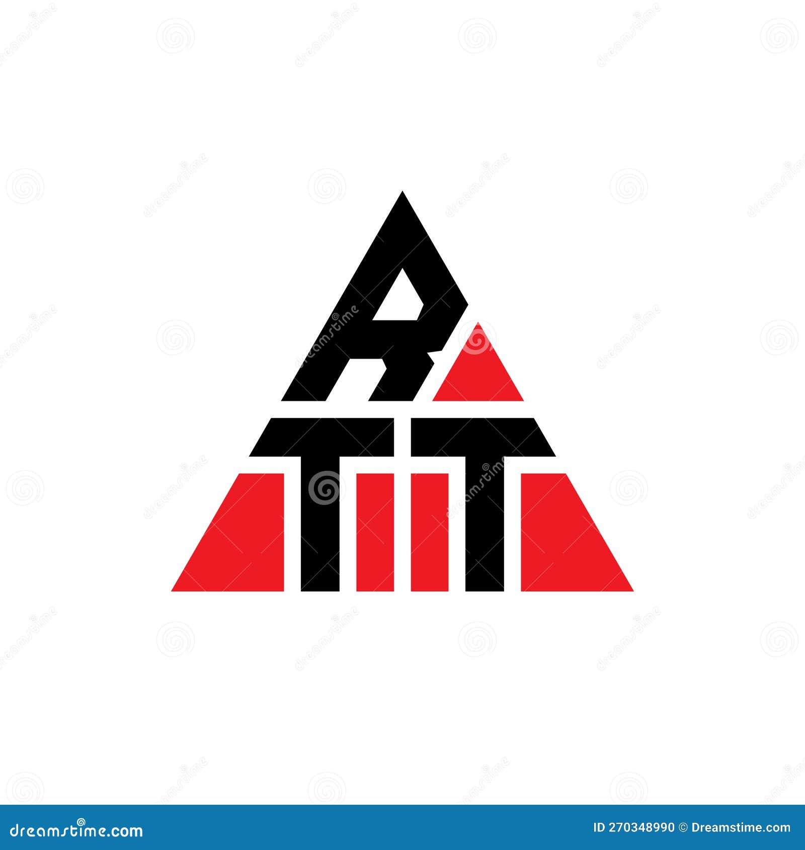 RTT Triangle Letter Logo Design with Triangle Shape. RTT Triangle Logo ...