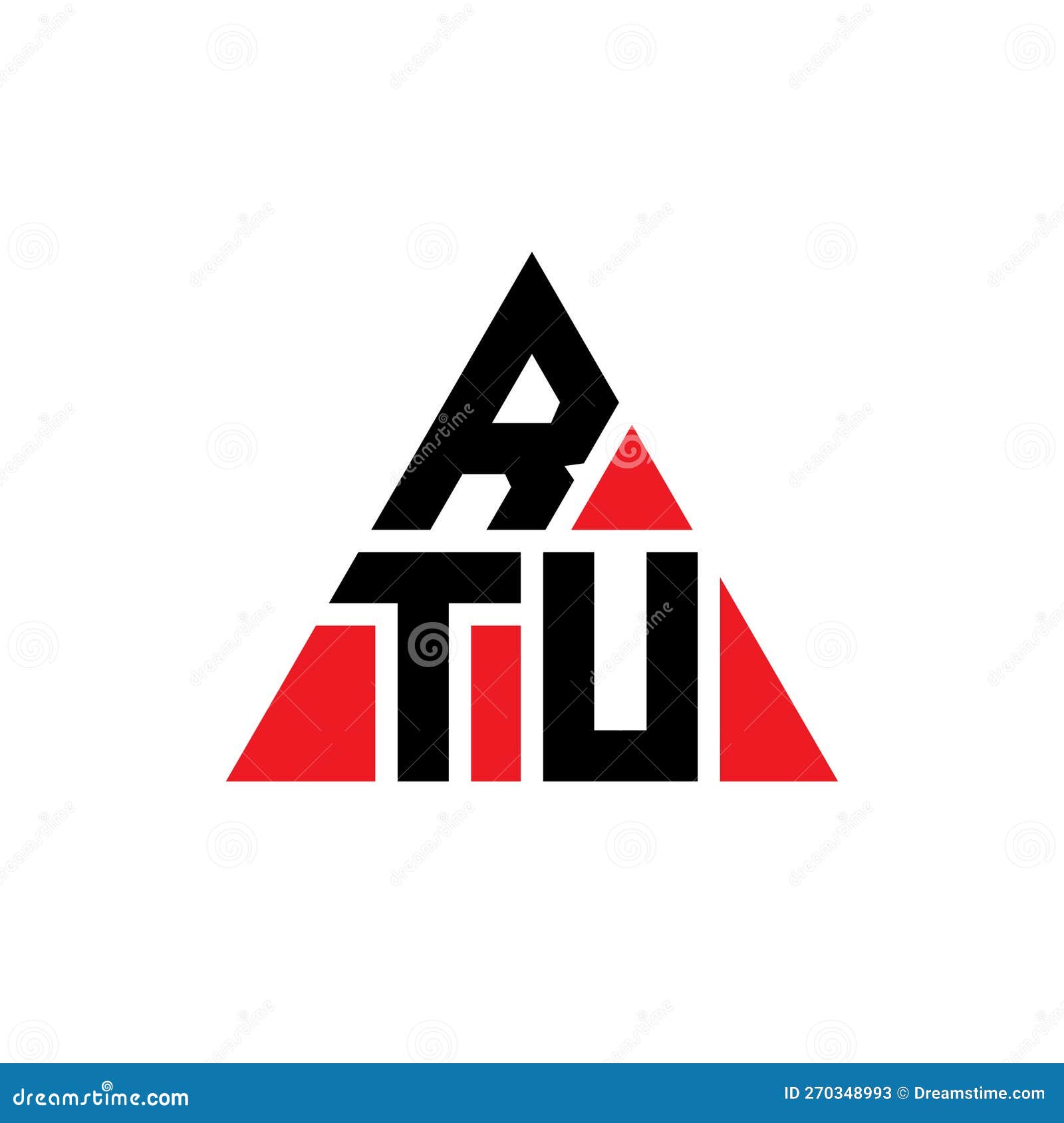 RTU Triangle Letter Logo Design with Triangle Shape. RTU Triangle Logo ...