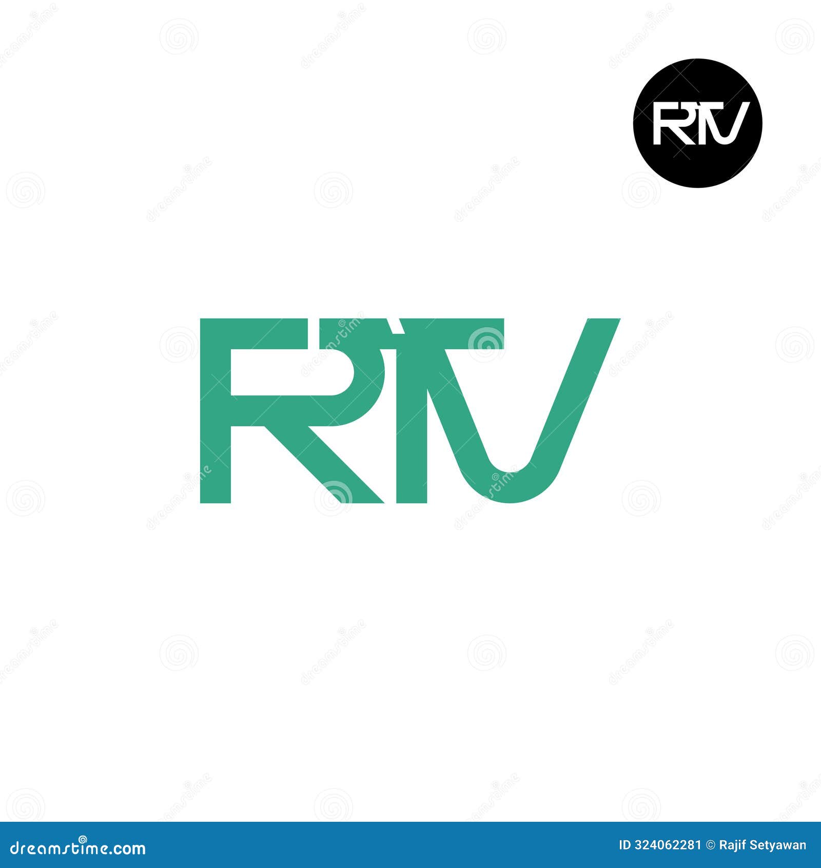 RTV Logo Letter Monogram Design Stock Vector - Illustration of simple ...