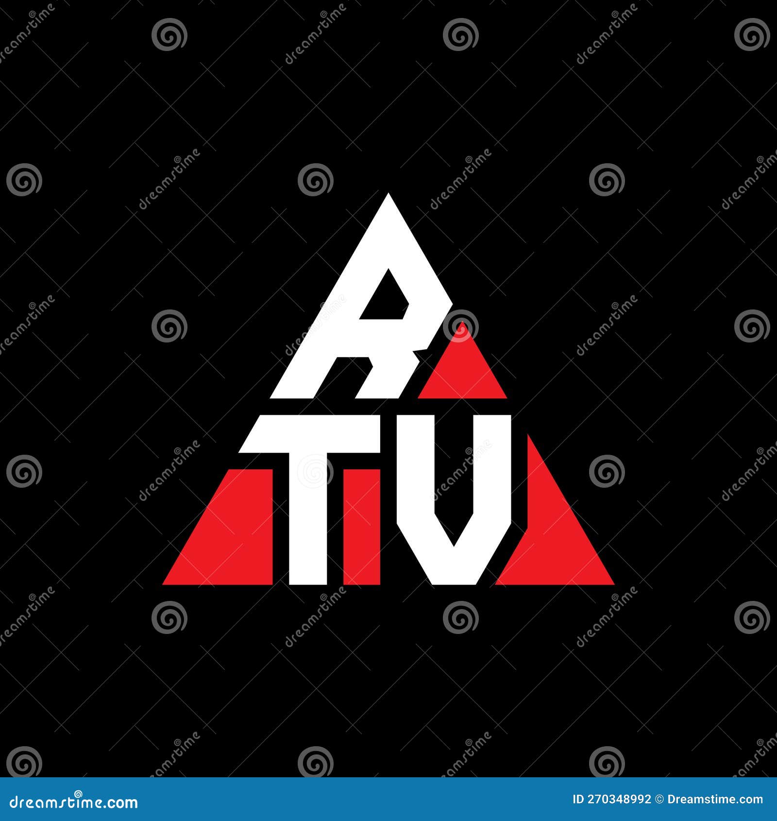 RTV Triangle Letter Logo Design with Triangle Shape. RTV Triangle Logo ...