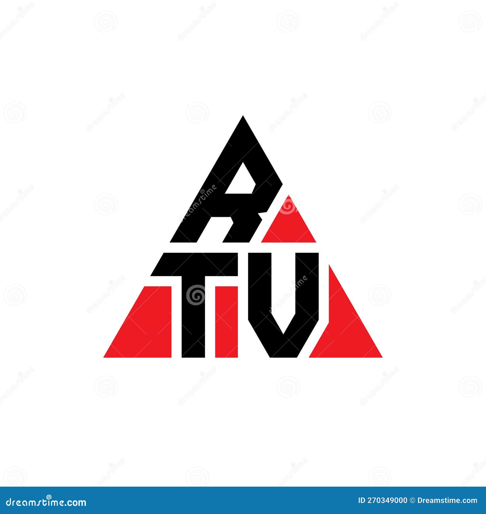 RTV Triangle Letter Logo Design with Triangle Shape. RTV Triangle Logo ...