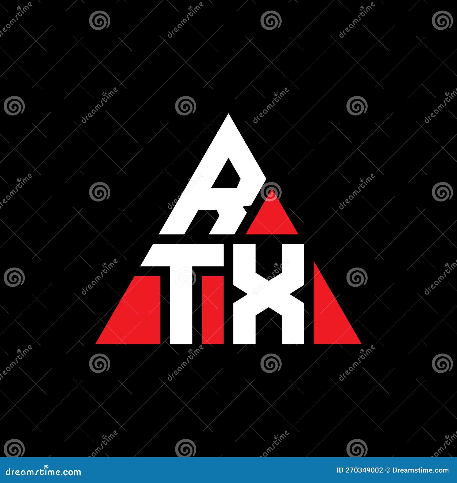 RTX Triangle Letter Logo Design With Triangle Shape. RTX Triangle Logo ...