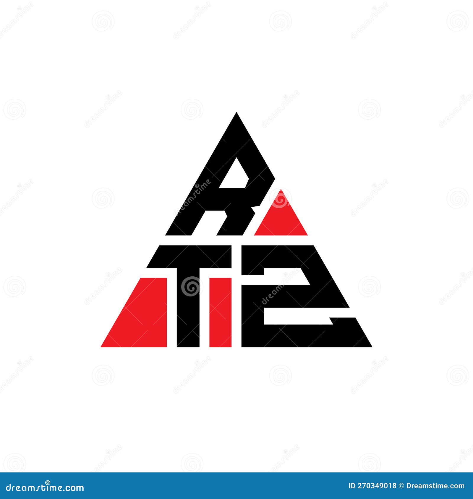 RTZ Triangle Letter Logo Design with Triangle Shape. RTZ Triangle Logo ...