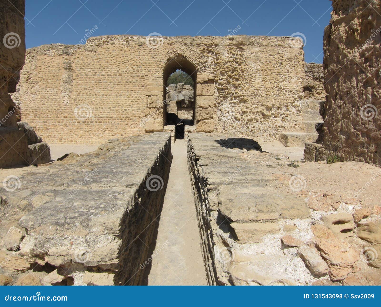 Ruïnes Van De Oude Stad Van Carthago in Tunesië Stock Foto - Image of ...