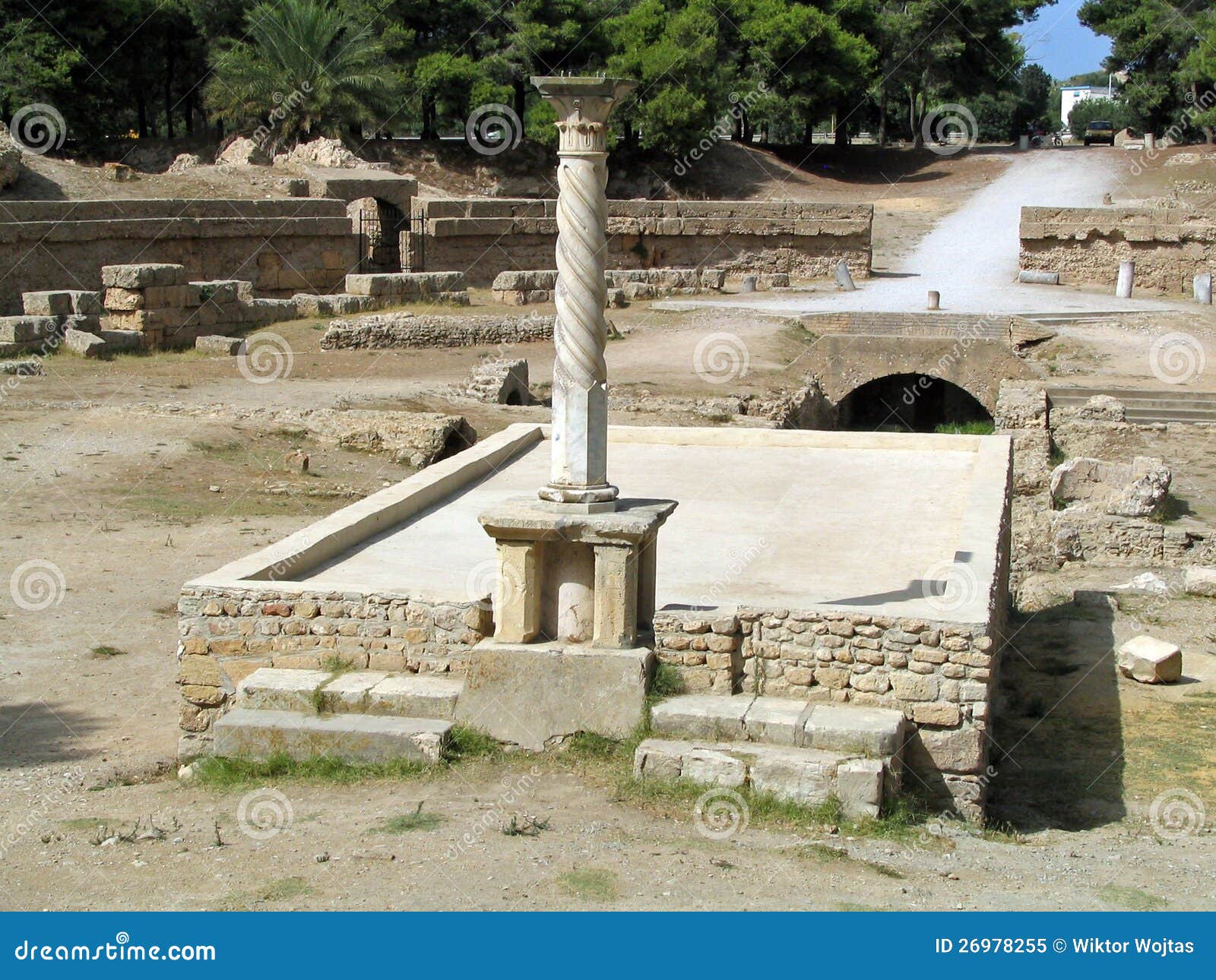Ruïnes Van Oude Stad Van Carthago (Tunesië) Stock Afbeelding - Image of ...