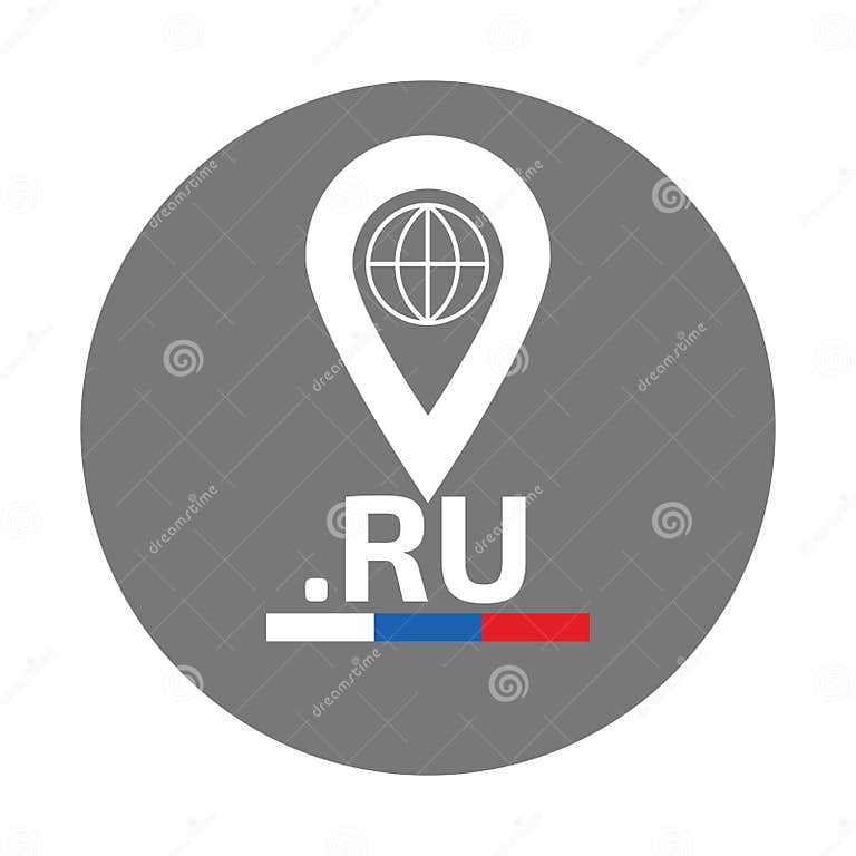 RU Domain Zone Vector Flat Logo Stock Vector - Illustration of business ...
