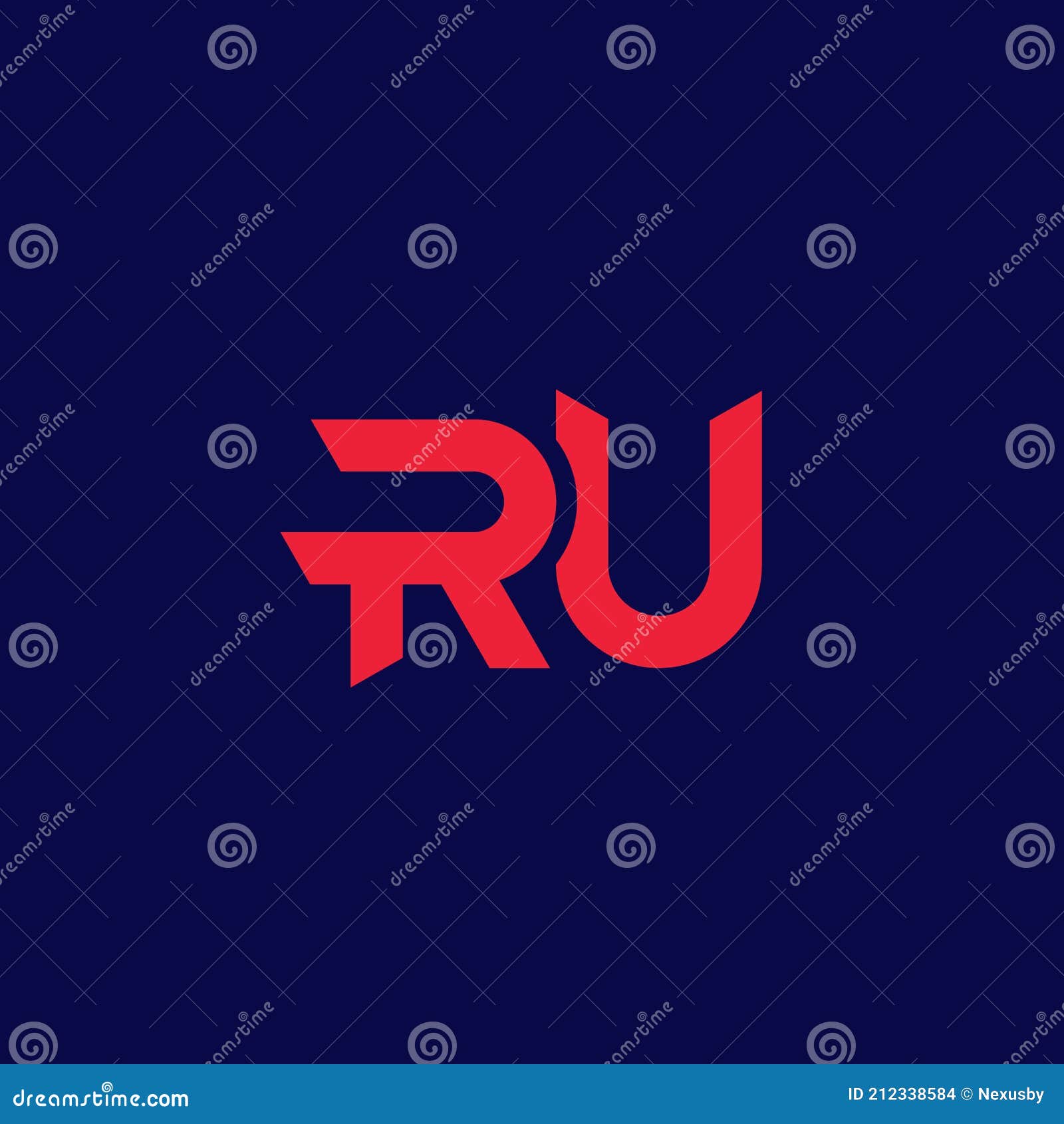 RU Letters Logo Design, Vector Stock Vector - Illustration of symbol ...