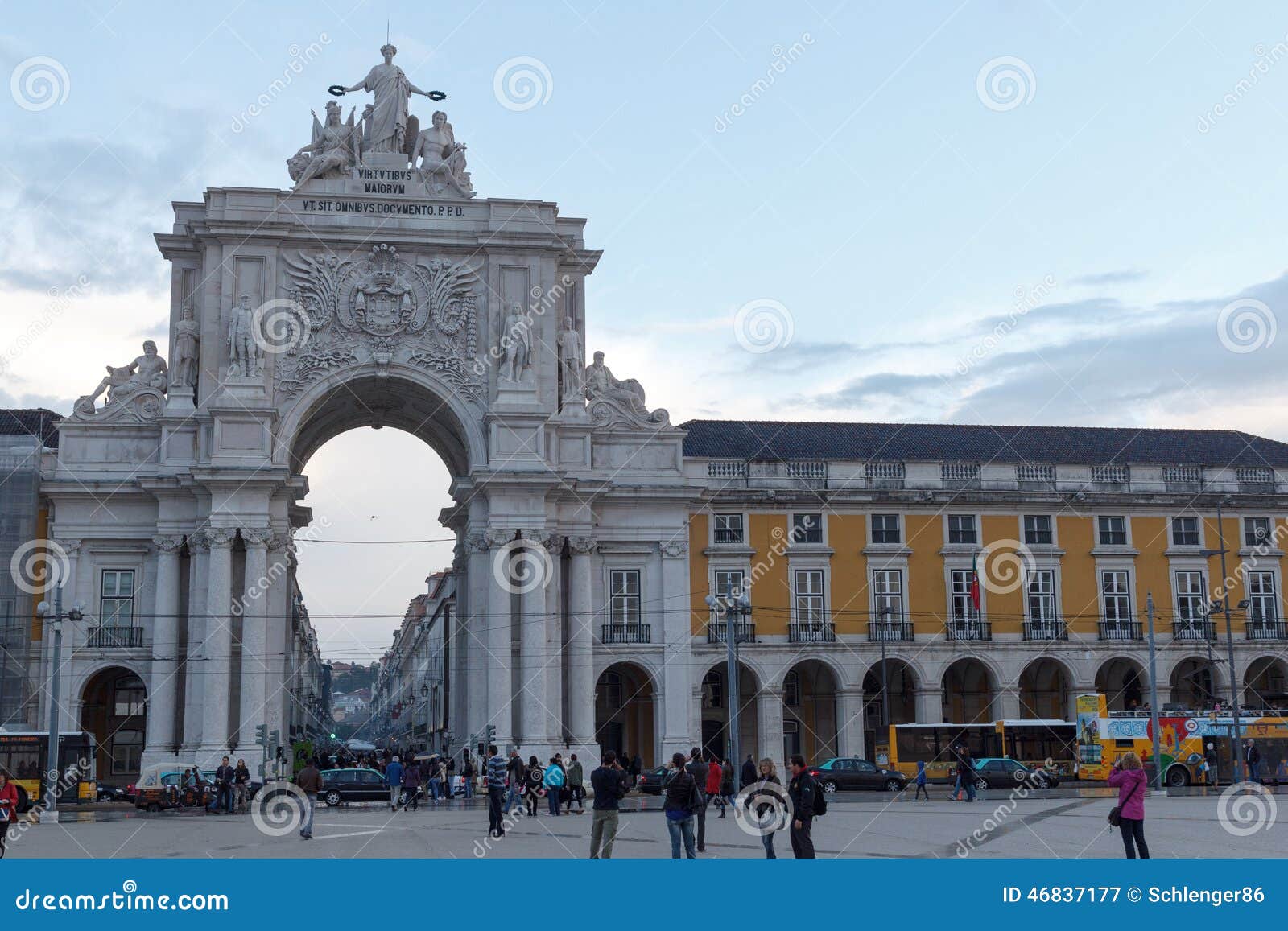 Rua Augusta Arch Front in Lisbon Editorial Photography - Image of ...
