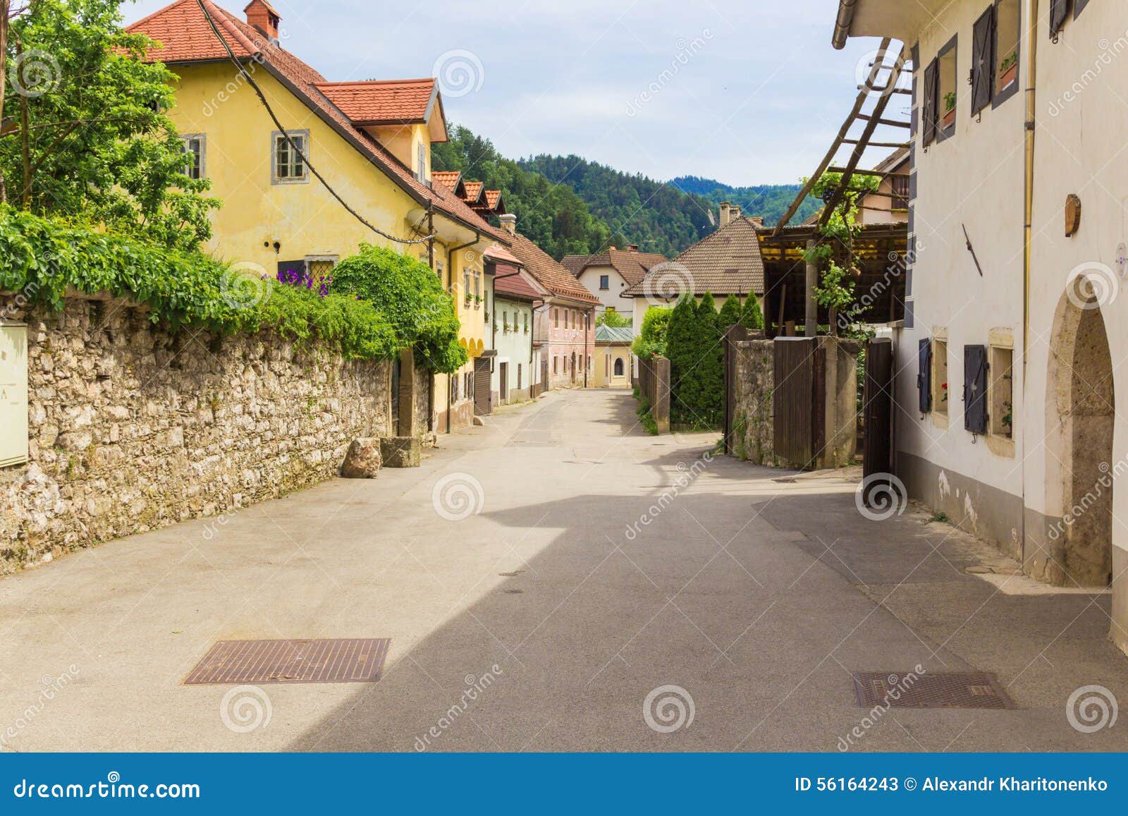 Rua rural imagem de stock. Imagem de pista, casa, trajeto - 56164243
