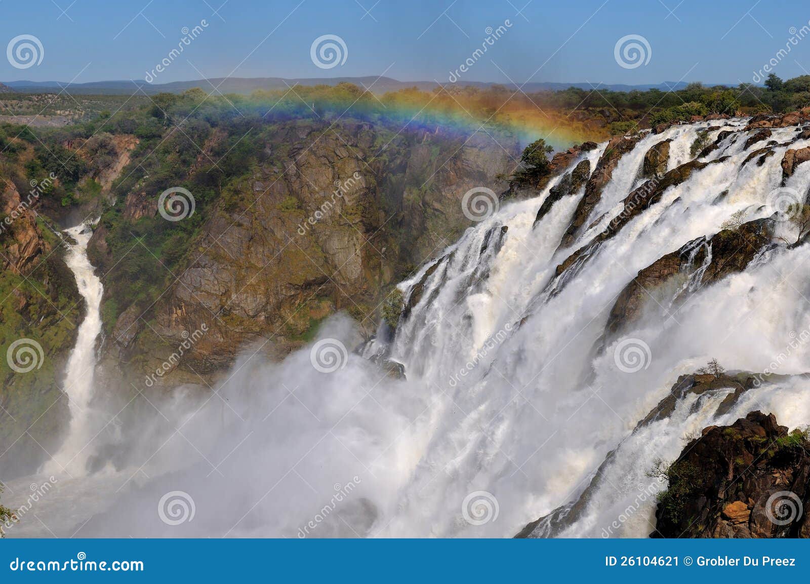 The Ruacana Waterfalls, Namibia Stock Image - Image of rocks, water ...