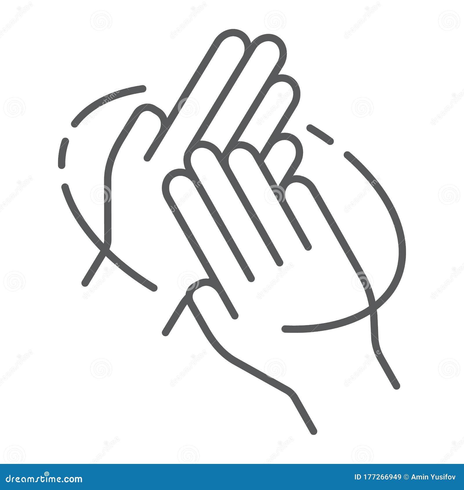 Rub Hands Palm To Palm Thin Line Icon, Wash and Hygiene, Sanitary Sign ...
