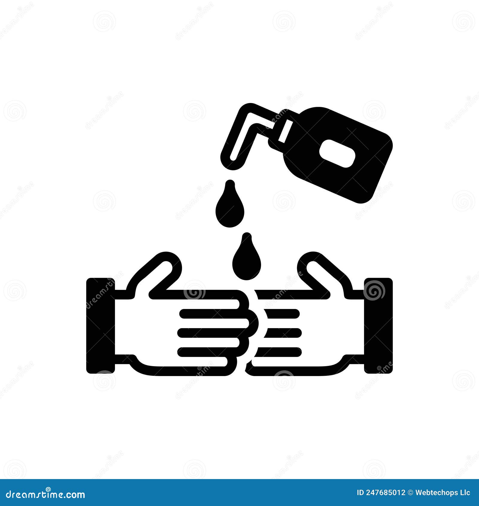 Black Solid Icon for Rub, Wash and Hygiene Stock Vector - Illustration ...