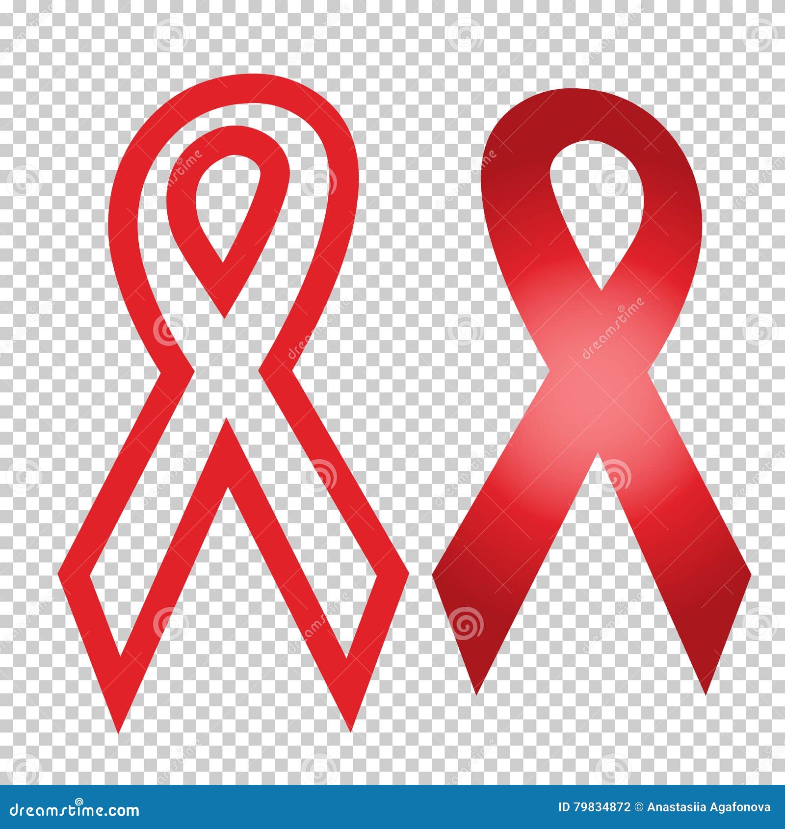 Ruban De Rouge De Signe De SIDA Illustration de Vecteur - Illustration ...