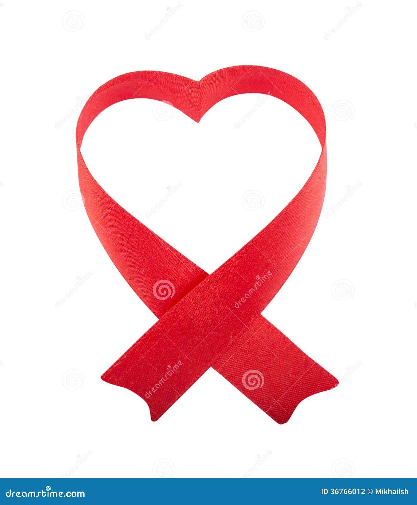 Ruban En Forme De Coeur Rouge D'isolement Photo stock - Image du ...