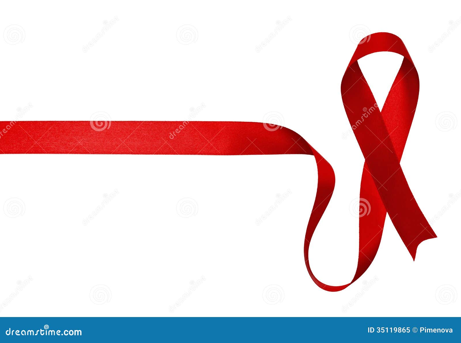 Ruban rouge image stock. Image du soin, insigne, maladie - 35119865