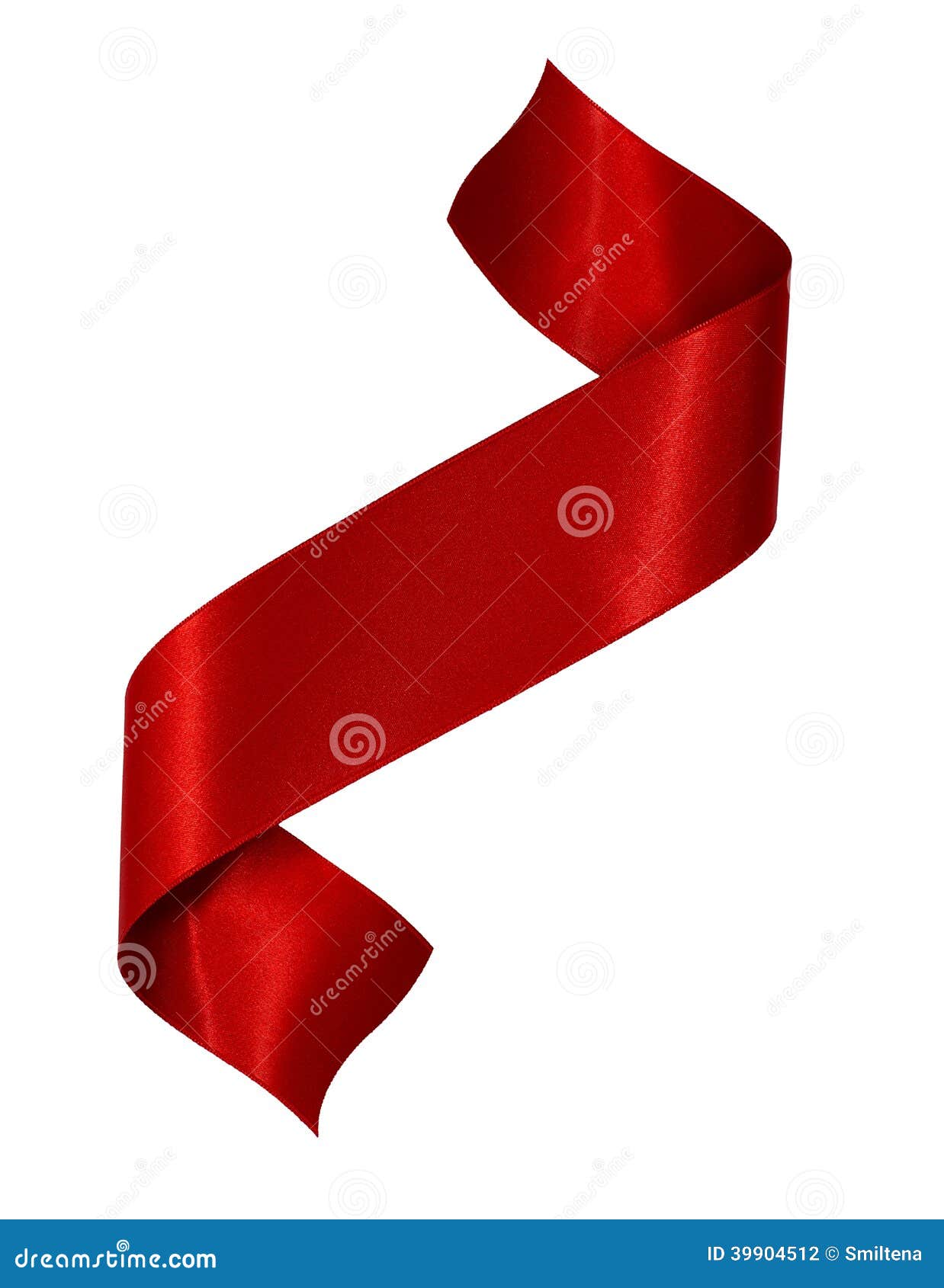 Ruban rouge de satin photo stock. Image du blanc, repère - 39904512