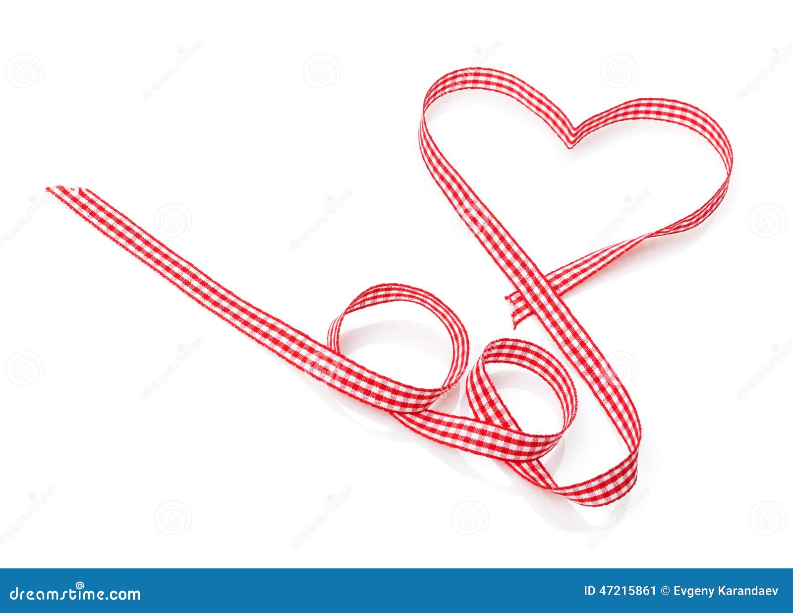 Ruban Rouge En Forme De Coeur De Saint-Valentin Image stock - Image du ...