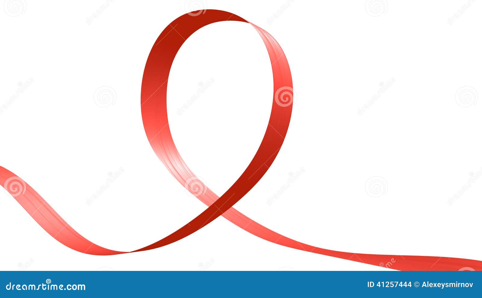 Ruban Rouge Sous Forme De Boucle Illustration Stock - Illustration du ...