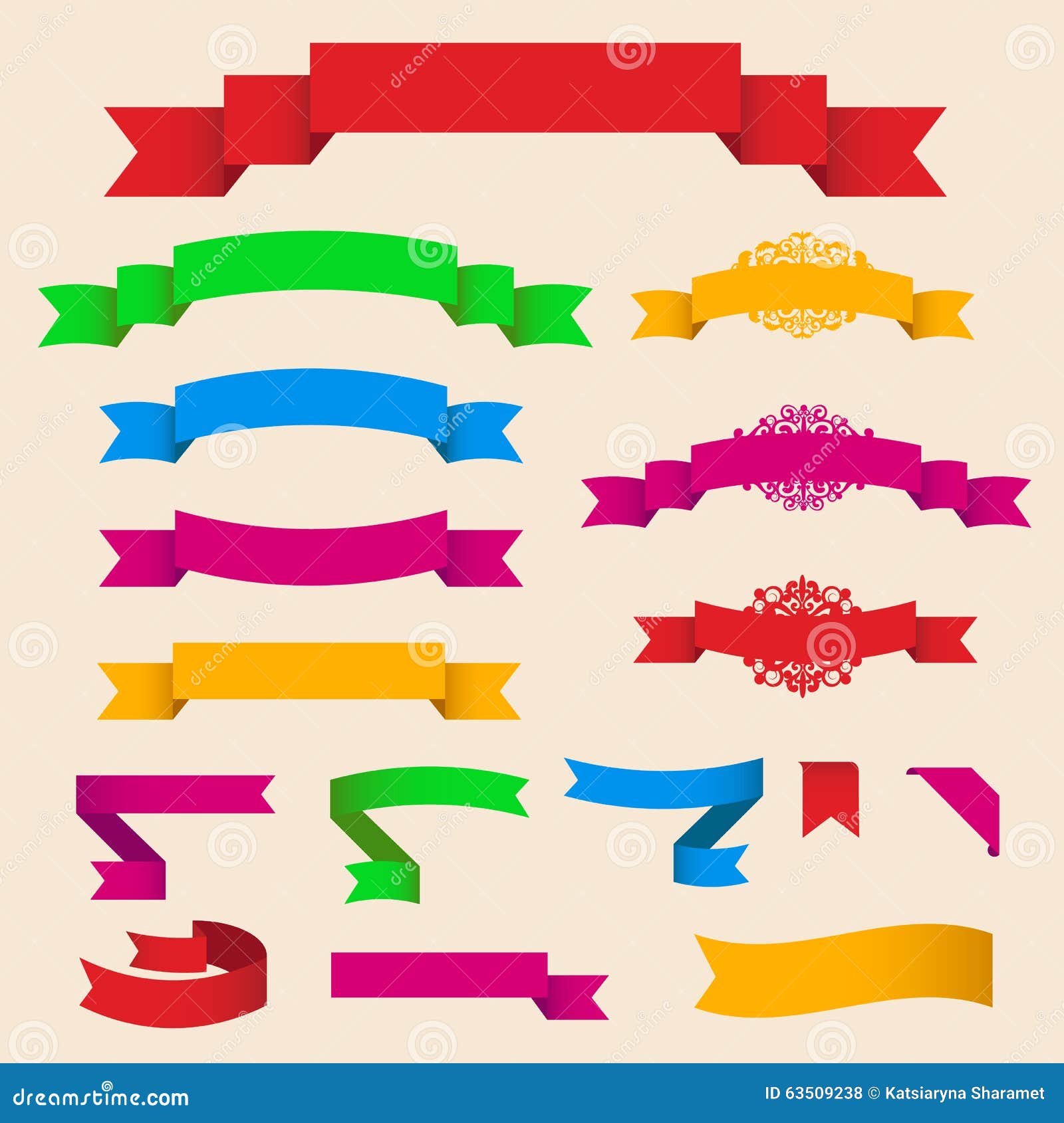 Rubans De Collection Pour Votre Conception Illustration de Vecteur ...