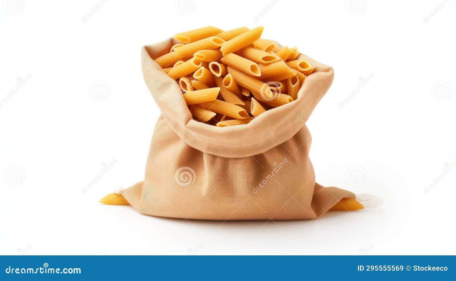 Rubber Bag of Pasta on White Background Stock Illustration ...