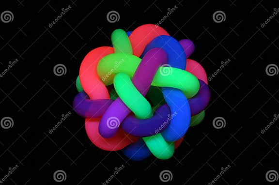 Rubber Ball Under Black Light Stock Photo - Image of color, fluorescing ...