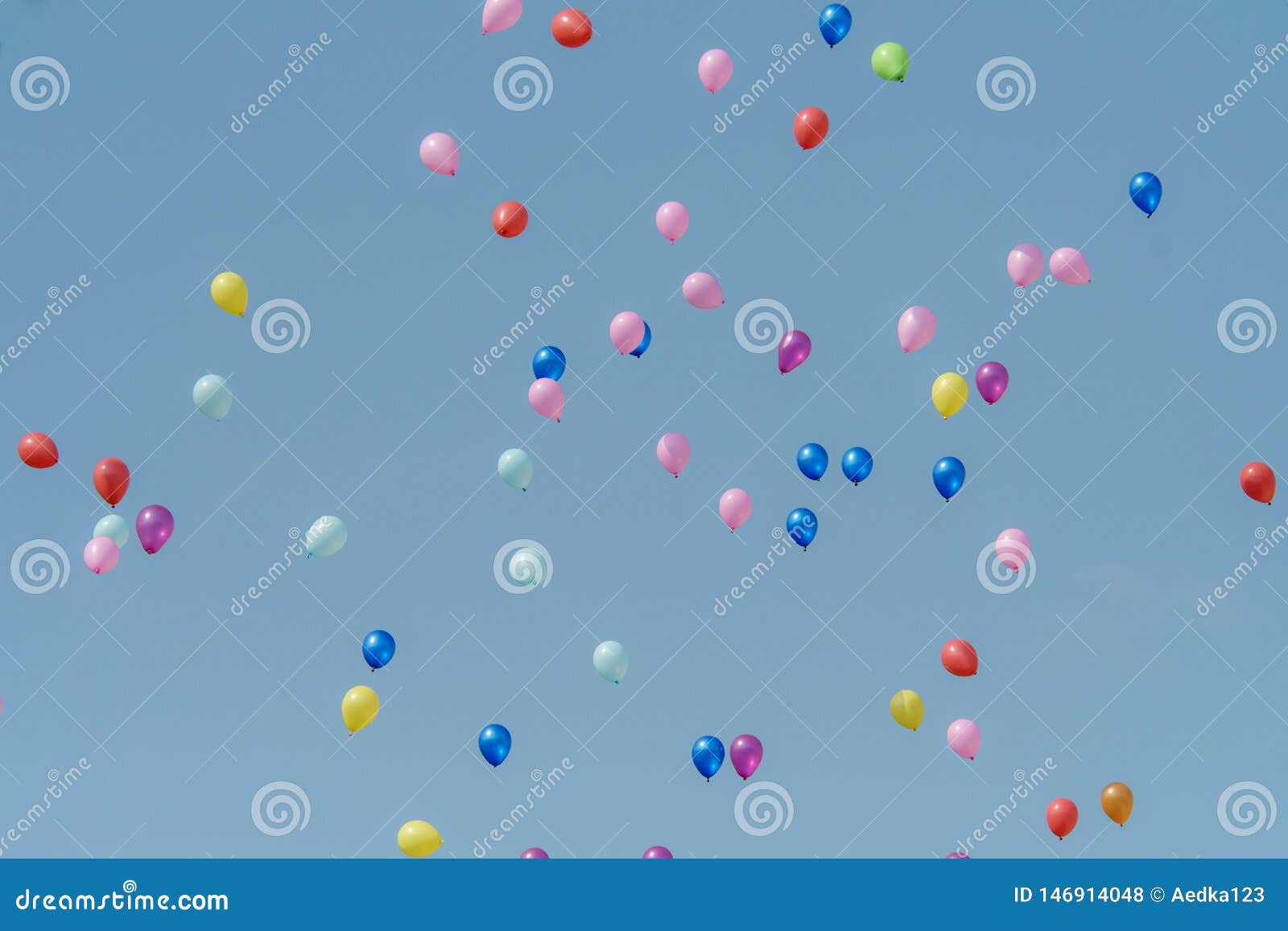 Rubber Balloon with Blue Sky Stock Photo - Image of happiness, holiday ...