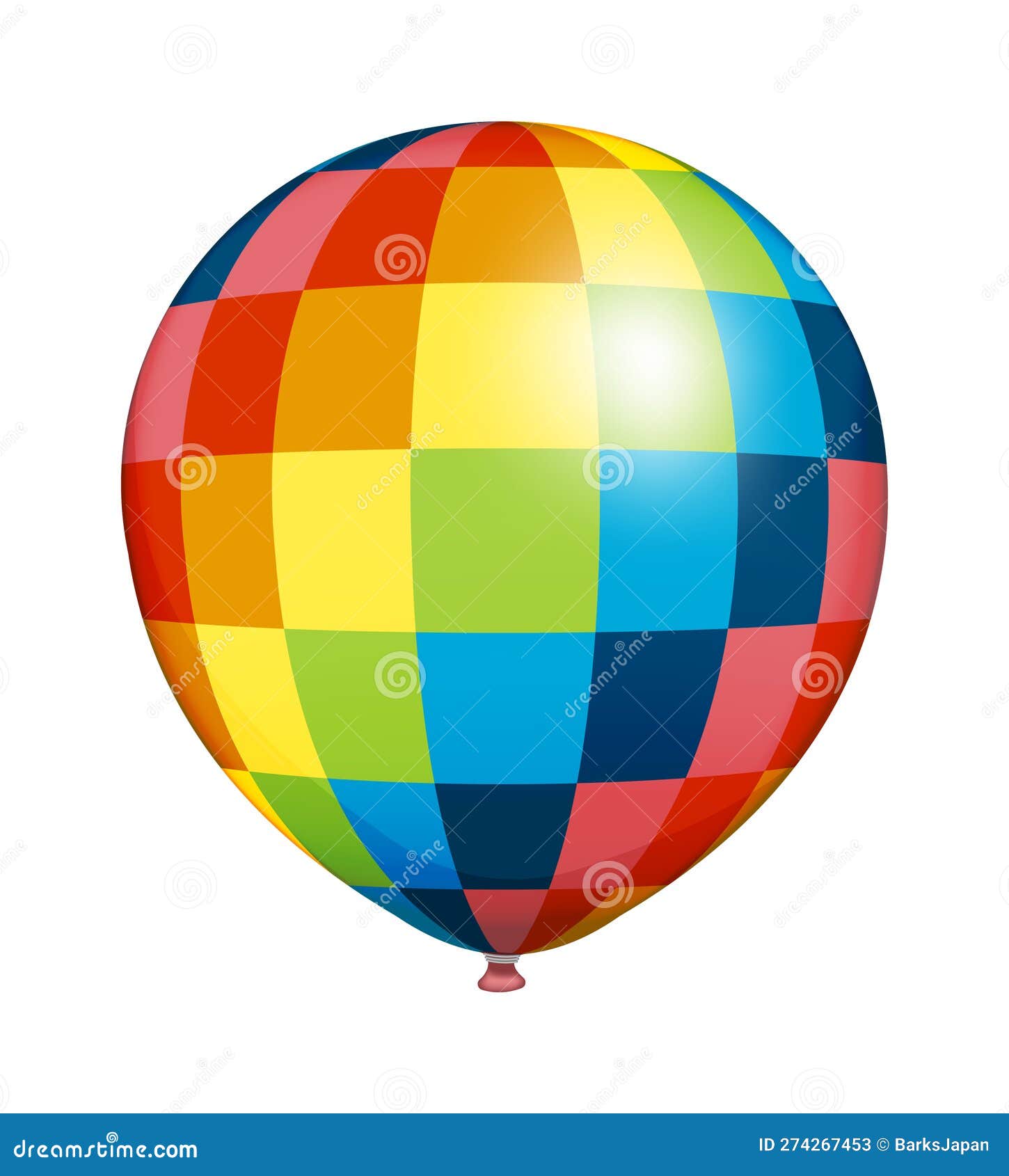 Rubber Balloon Illustration with Simple Pattern (realistic Stock Vector ...