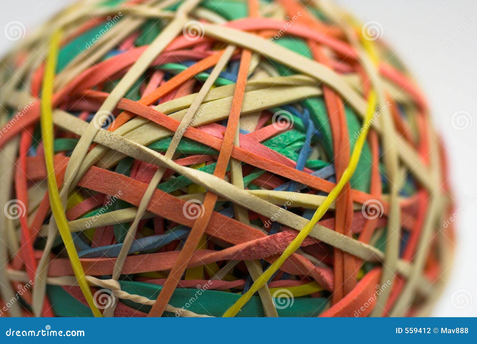 Rubber band ball stock photo. Image of rubber, beige, office - 559412