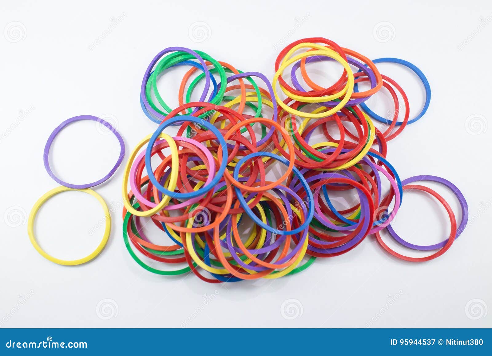 Rubber Band Isolated on White Background Stock Image - Image of rubber ...