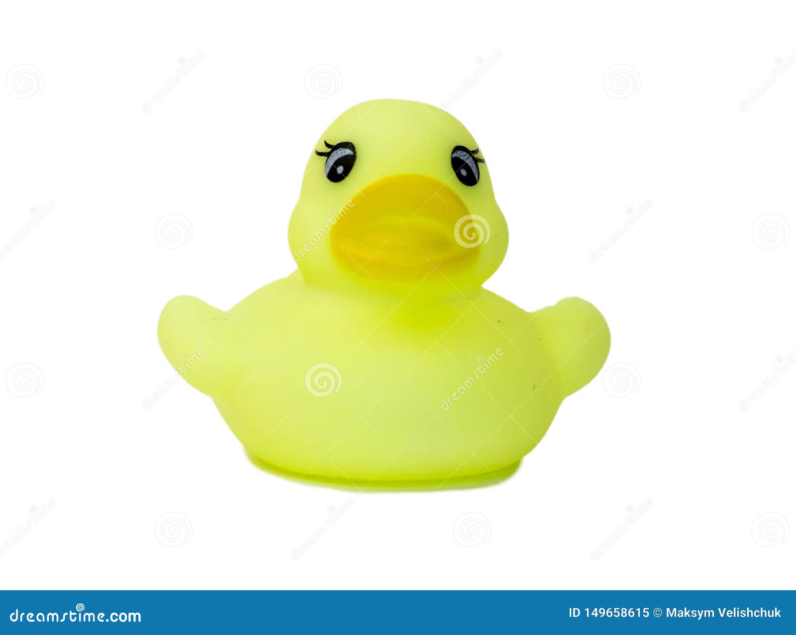 Rubber Bath Duck Isolated on White. Stock Image - Image of plastic ...