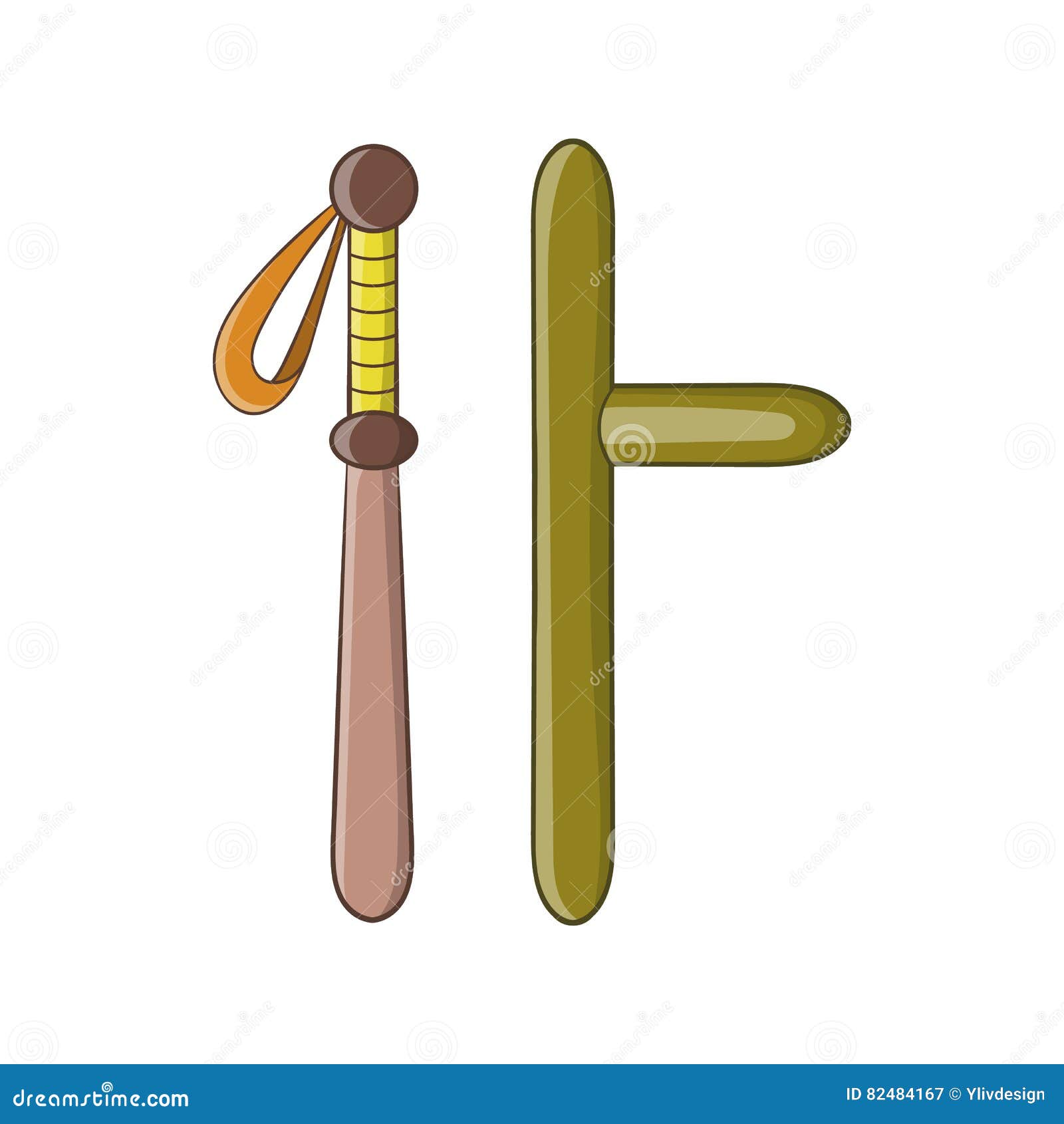 Batons Icon, Cartoon Style Stock Illustration | CartoonDealer.com ...