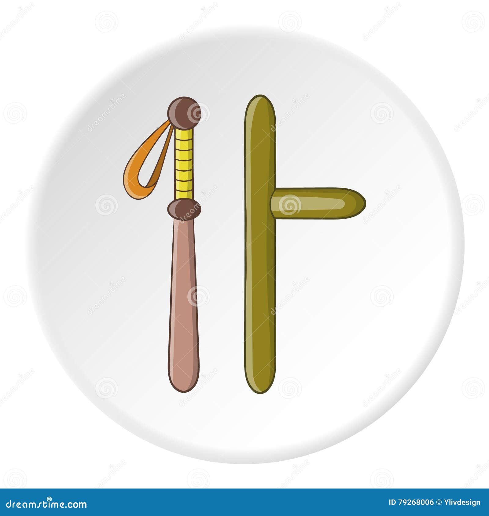 Batons Icon, Cartoon Style Stock Illustration | CartoonDealer.com ...
