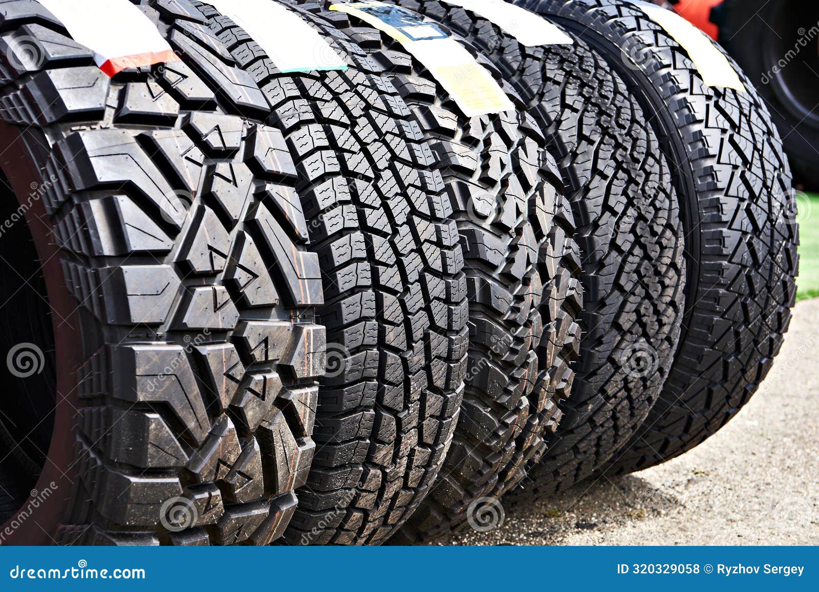 Rubber Black Tread Pattern on Wheel Tire Truck Stock Photo - Image of ...