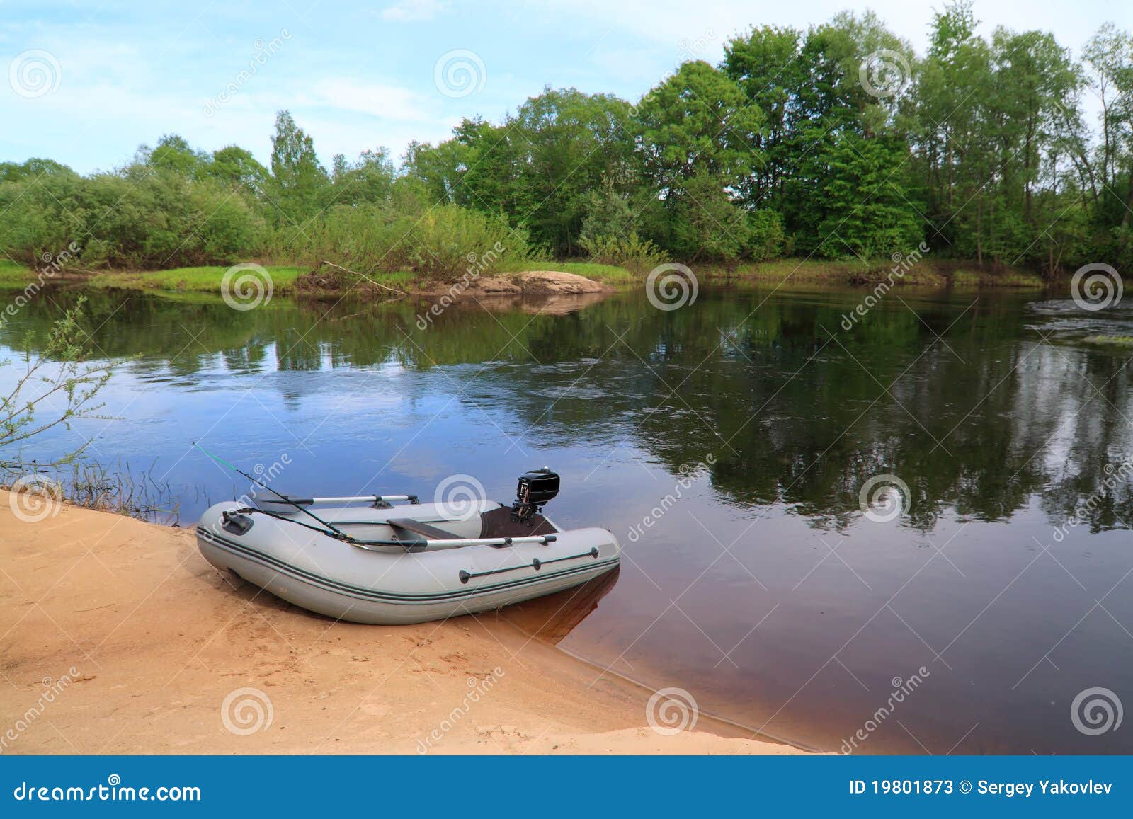 Rubber boat stock image. Image of pasture, boat, herb - 19801873