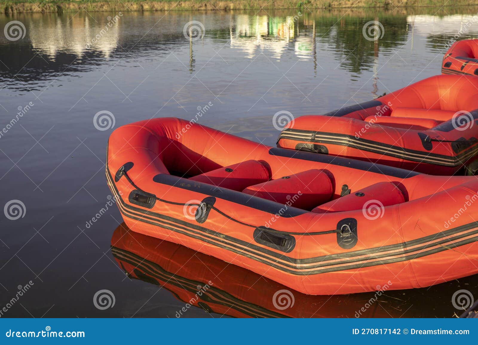 Rubber Boat on the River. Fishing Boat Stock Photo - Image of beautiful ...