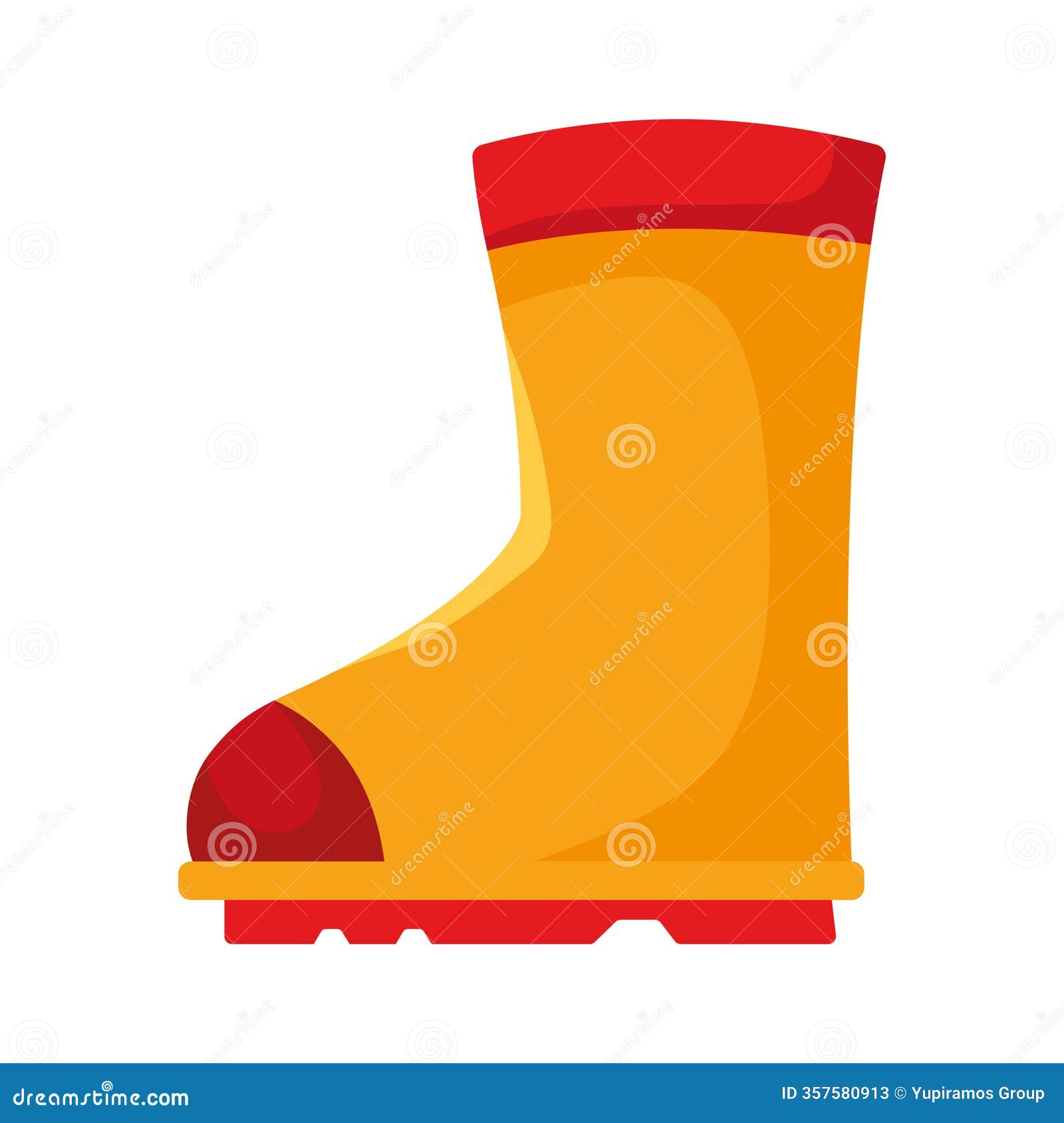 Rubber Boot Icon. Rain Protection Footwear Symbol Cartoon Vector ...
