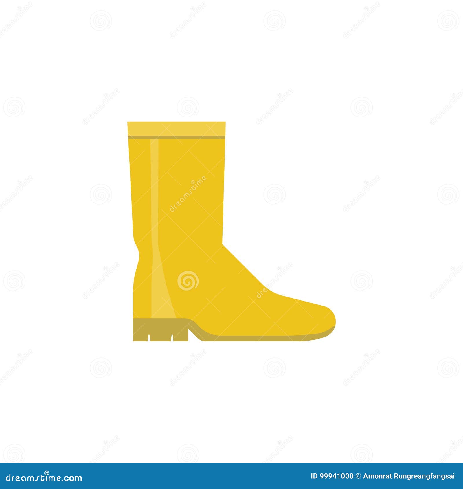 Rubber boot icon stock vector. Illustration of water - 99941000