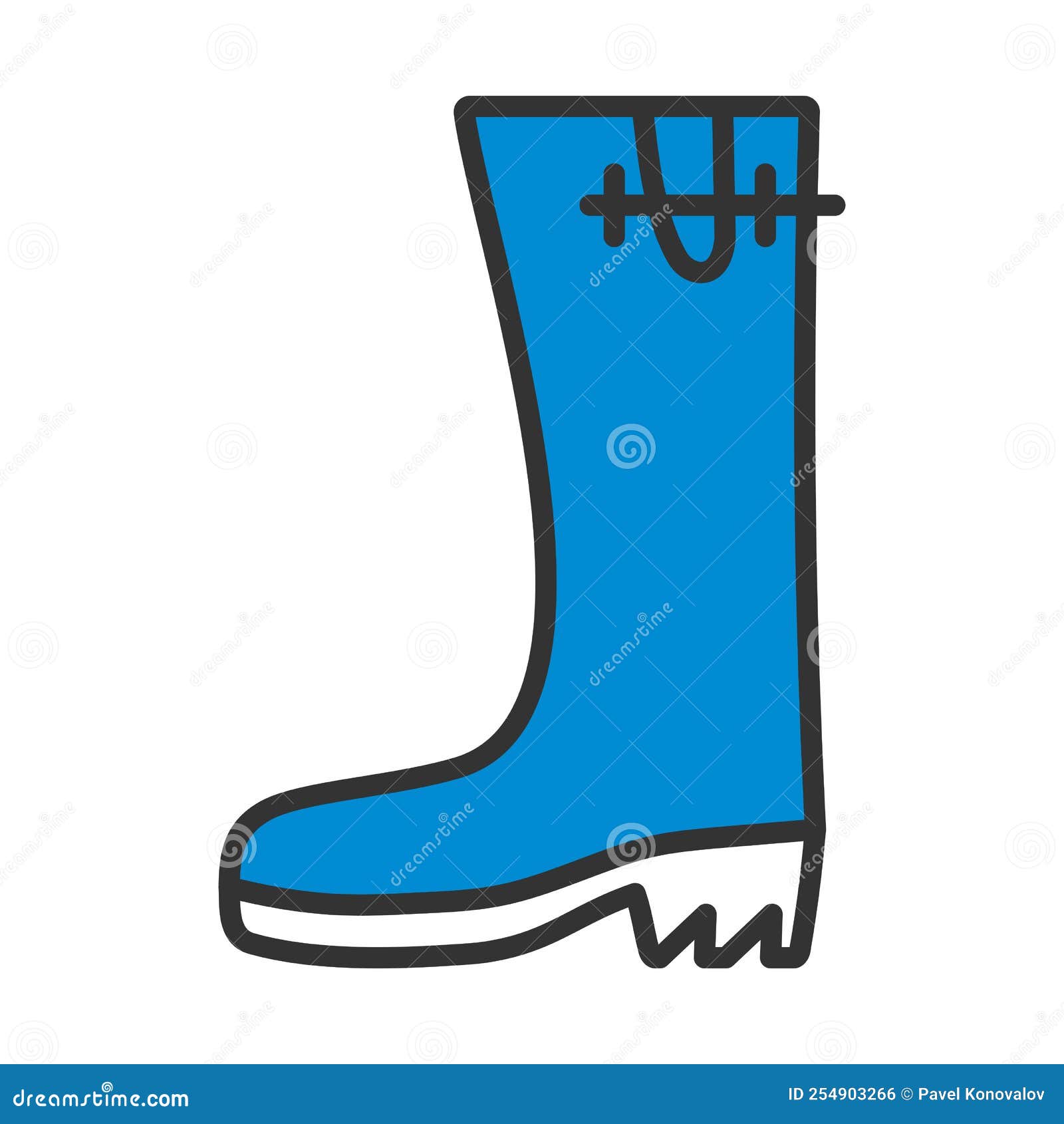 Rubber Boot Icon stock vector. Illustration of plastic - 254903266