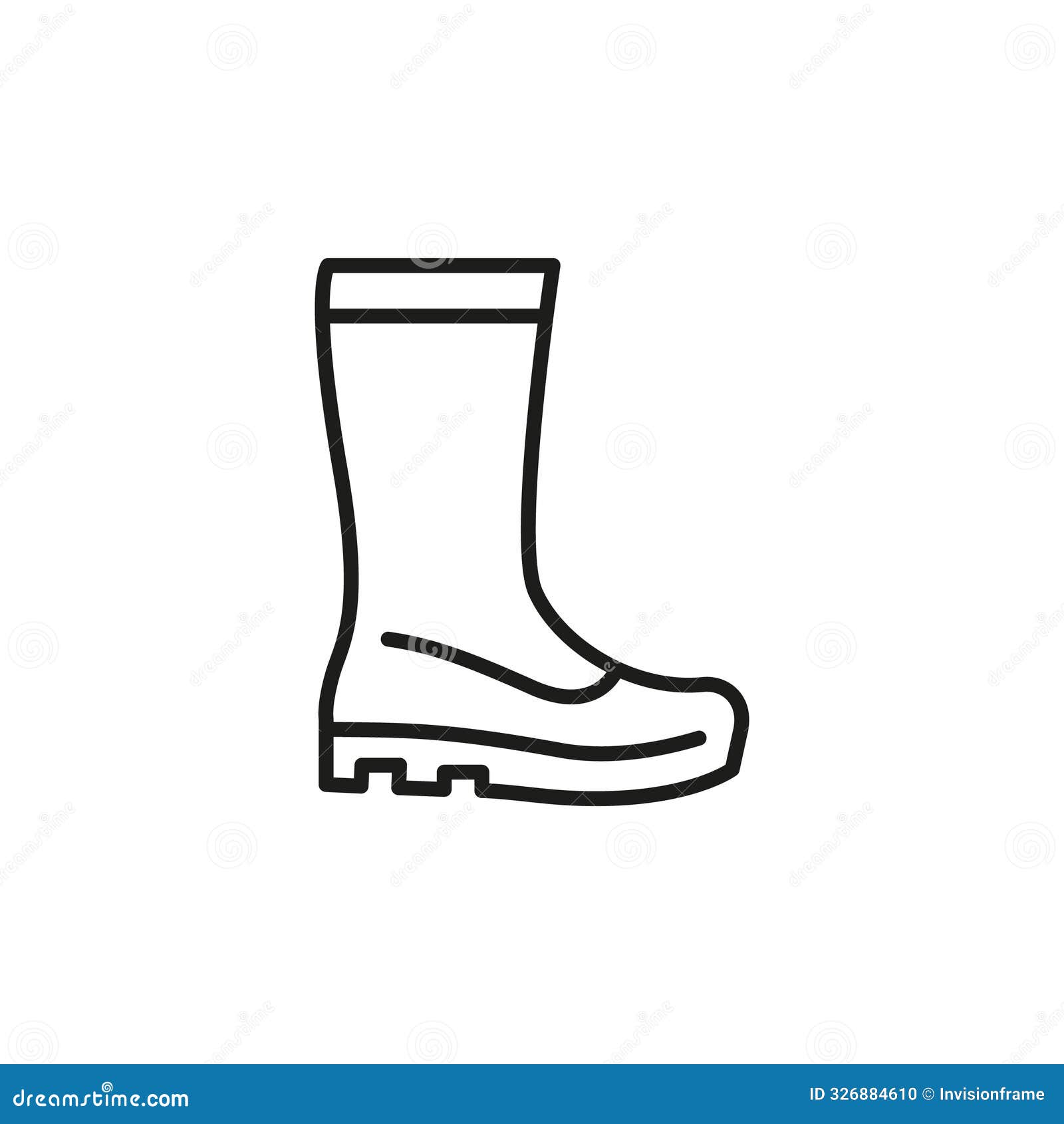 Rubber Boot Icon stock illustration. Illustration of shopping - 326884610