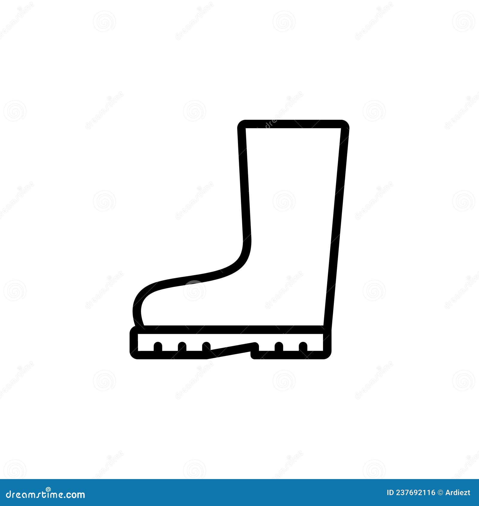 Rubber Boot Line Icon Vector Design Stock Vector - Illustration of ...