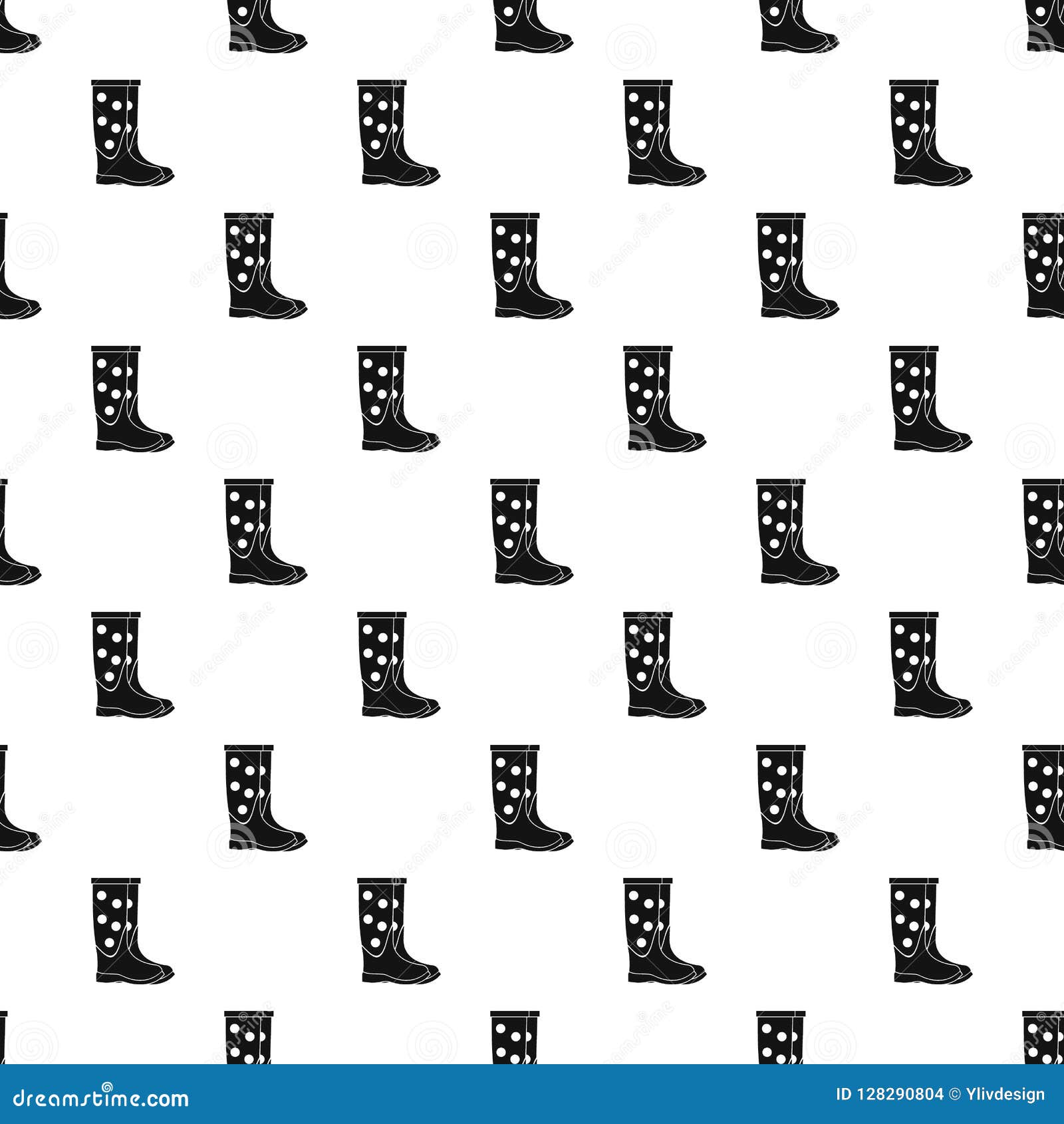 Rubber Boot Pattern, Simple Style Stock Illustration - Illustration of ...