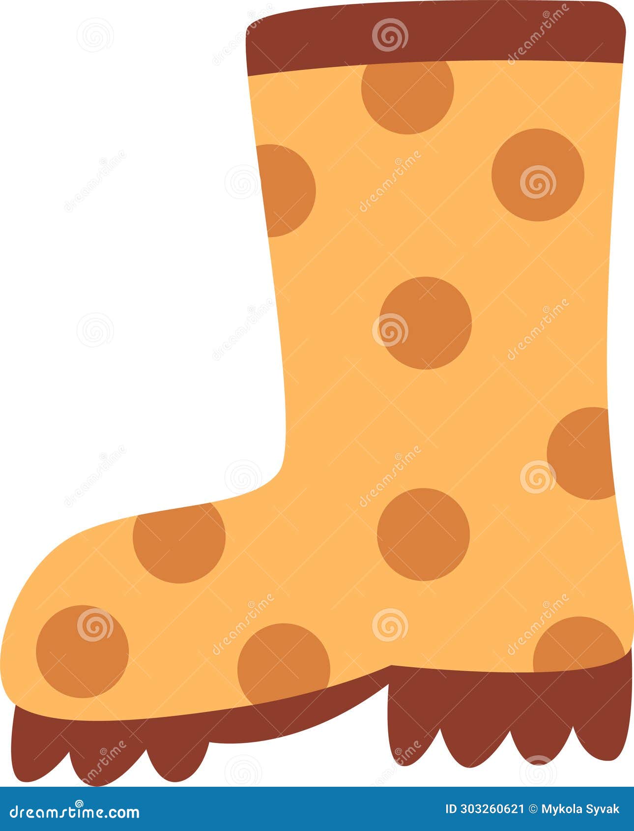 Rubber Boot Shoe stock vector. Illustration of shoes - 303260621